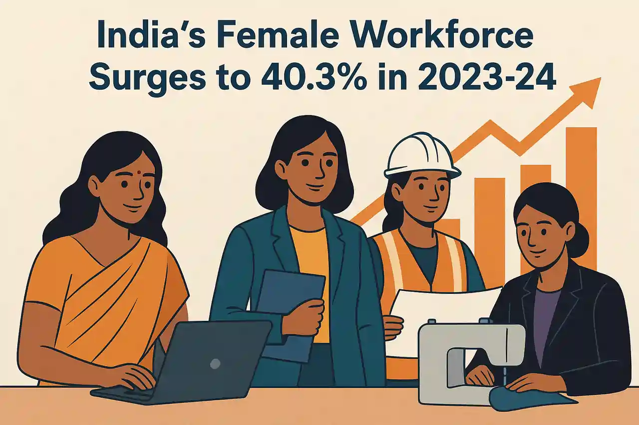 India’s Female Workforce Surges to 40.3% in 2023-24, Driving Women-Led ...